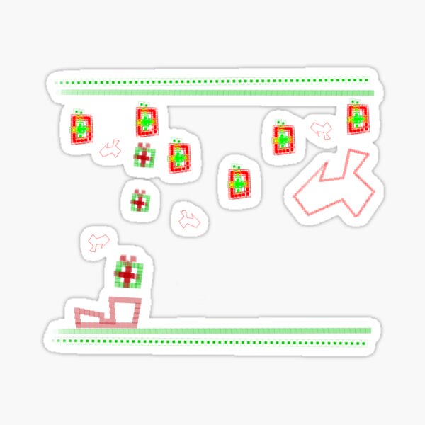 "8-Bit Present Drop Video Game - Christmas" Sticker for Sale by ...
