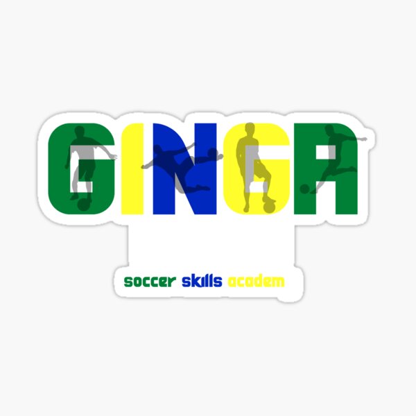 "Ginga letter colors/ 3 invisible soccer players " Sticker for Sale by ...