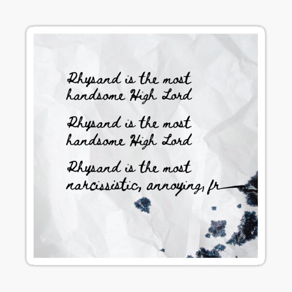 "Rhysand is the most handsome High Lord - ACOMAF Feyre learning how to ...