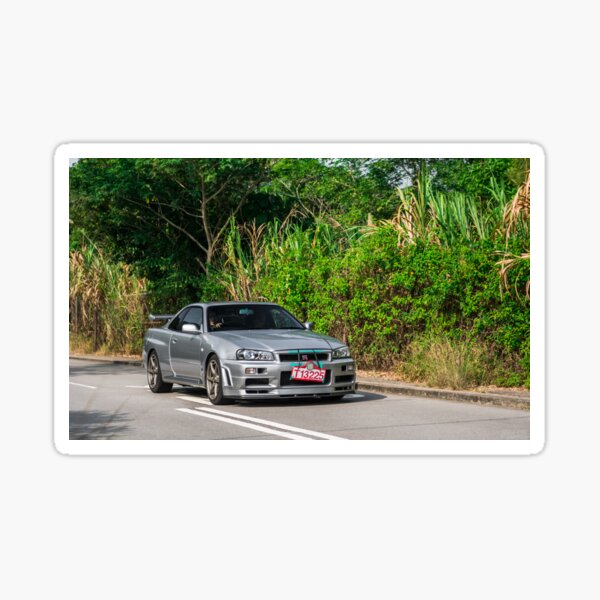 "Nissan GT-R R34" Sticker by ricoliu | Redbubble