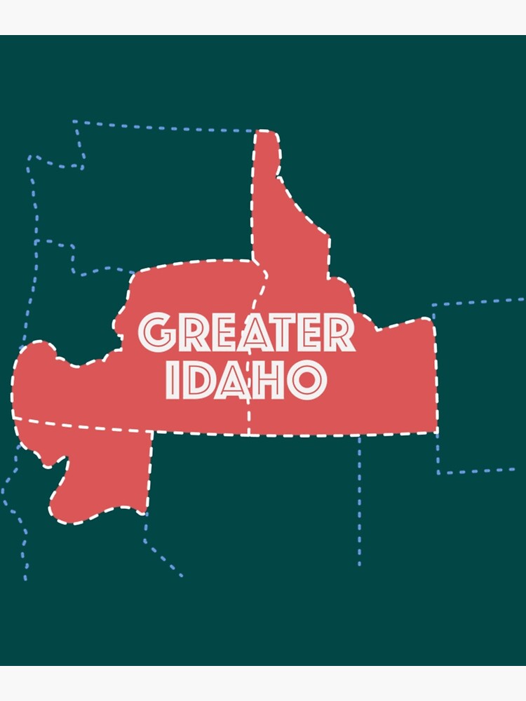 "Greater Idaho Map - Anti Woke - Funny Conservative " Poster for Sale ...