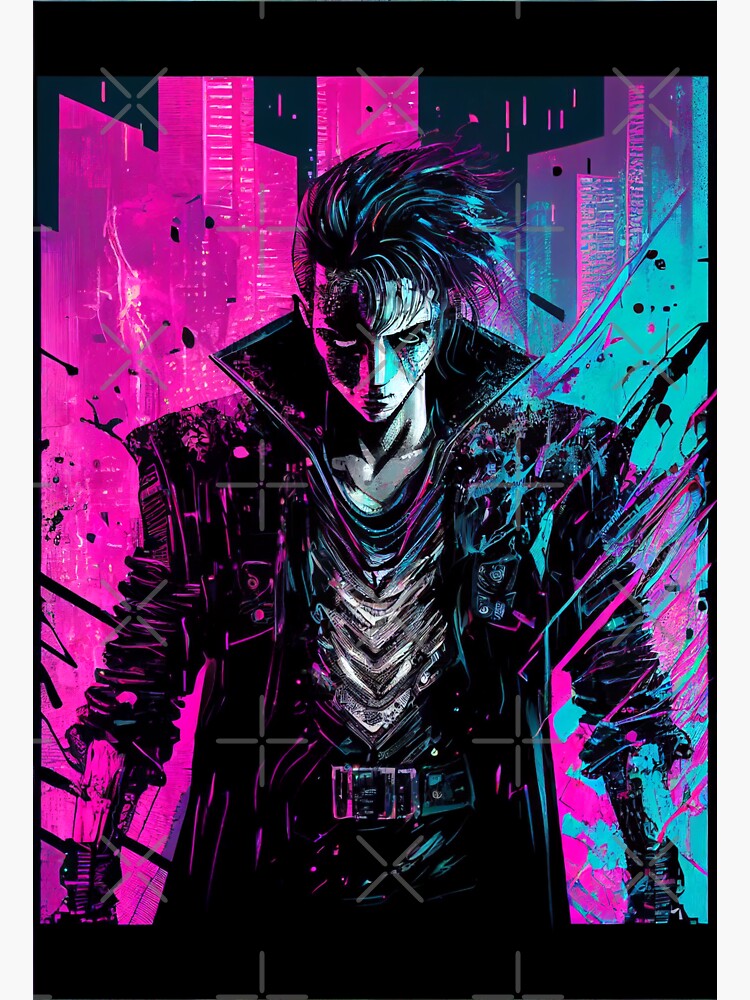 "Anime Cyberpunk Hero (Neo Noir Blade Runner Retrosynth Vaporwave ...