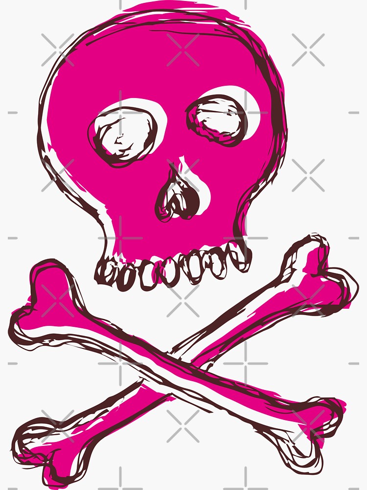 "skull death magenta" Sticker for Sale by killzilla | Redbubble