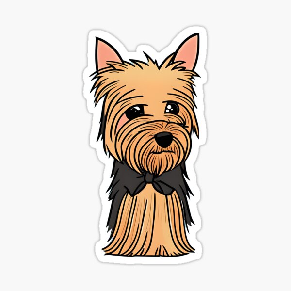 "Yorkie Anime Style, Best Yorkshire Terrier Gifts" Sticker for Sale by ...