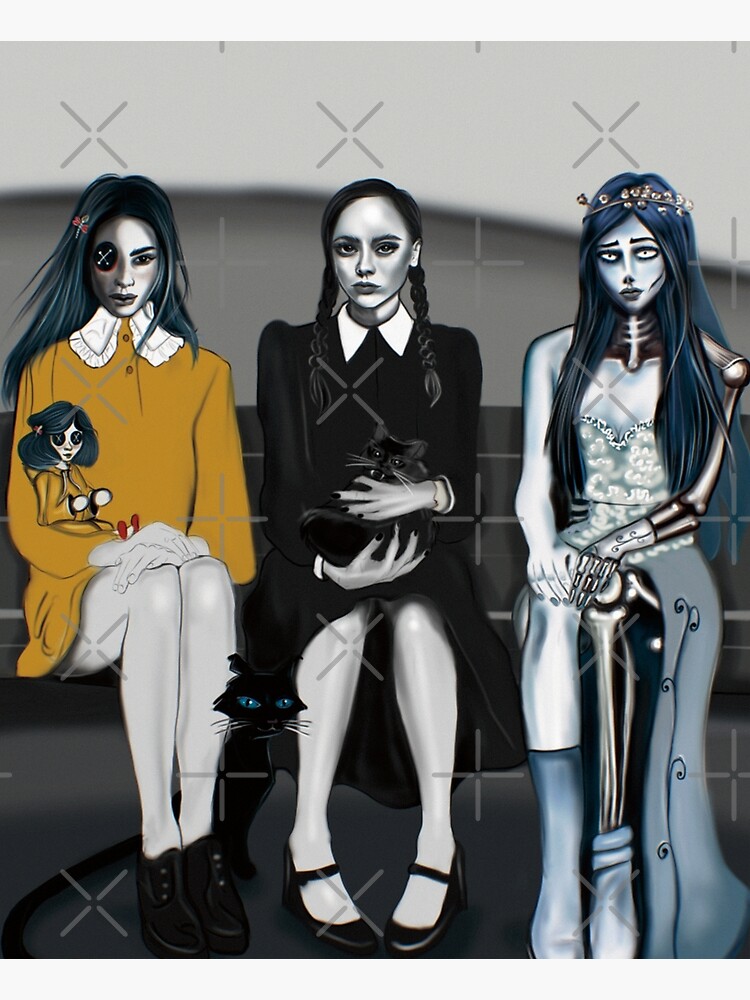 "Wednesday Friday Addams Gang" Poster for Sale by xsaxsandra | Redbubble