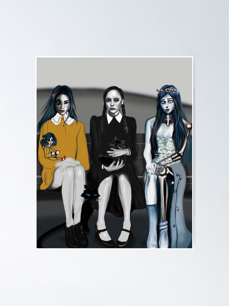 "Wednesday Friday Addams Gang" Poster for Sale by xsaxsandra | Redbubble