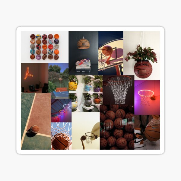"basketball aesthetic collage" Sticker for Sale by morgananjos | Redbubble