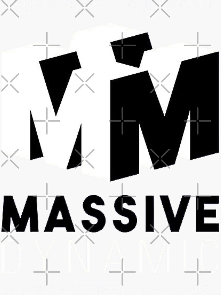 "Retro Massive Dynamic Logo" Sticker for Sale by DLutfy | Redbubble