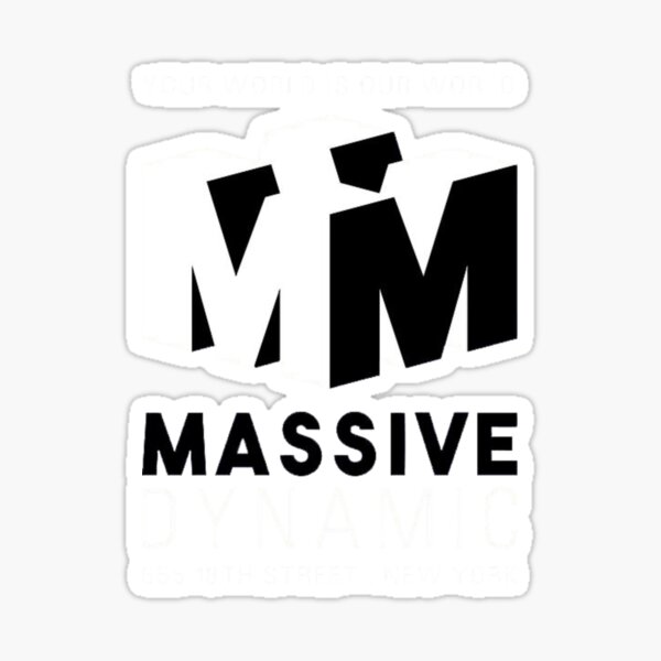 "Retro Massive Dynamic Logo" Sticker for Sale by DLutfy | Redbubble
