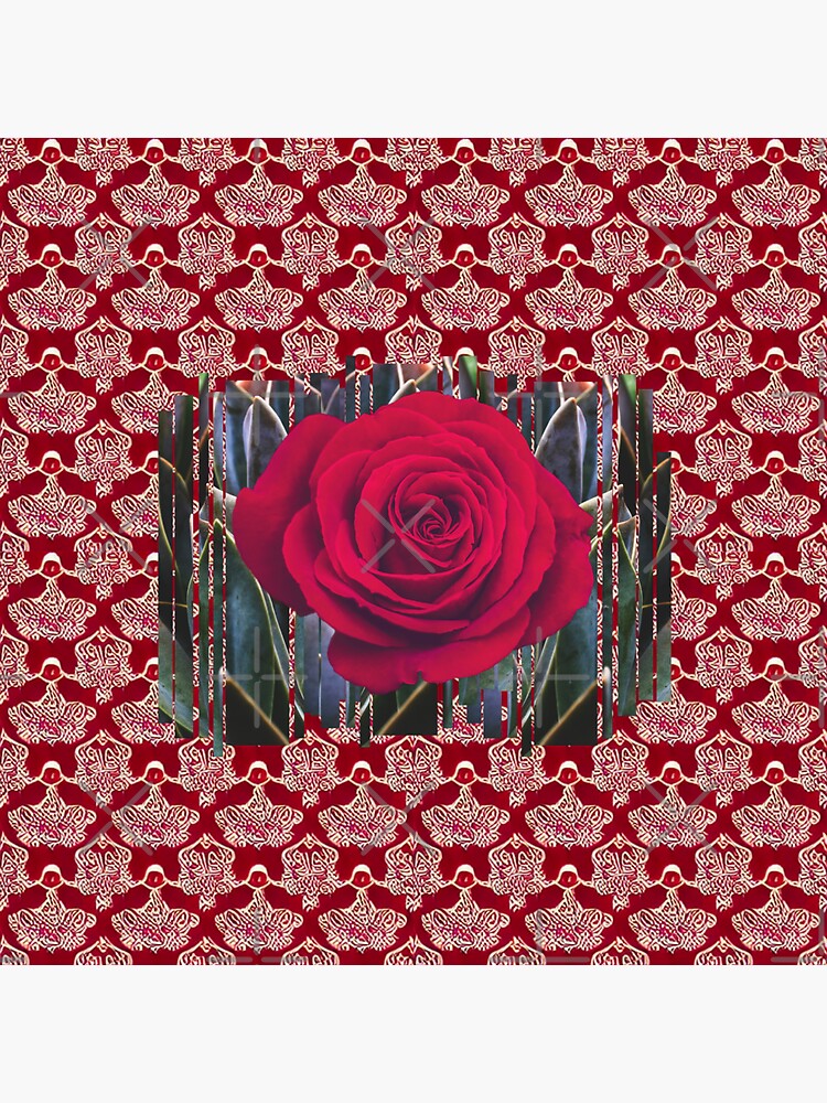 "royal red rose design wallpaper" Sticker for Sale by fashionbrands1 | Redbubble