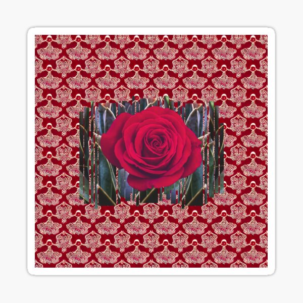 "royal red rose design wallpaper" Sticker for Sale by fashionbrands1 ...