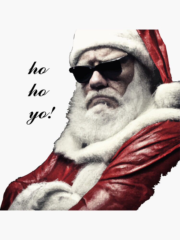 "Badass Santa" Sticker for Sale by TheOverlocker | Redbubble