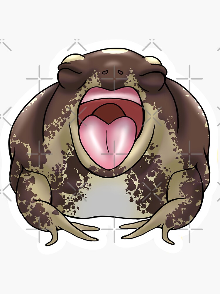 "Screaming Rain Frog" Sticker for Sale by Kirin-Riki | Redbubble