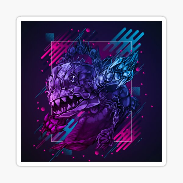 "Superacient Deepsea King Coelacanth *Modern Graphic Design*" Sticker ...