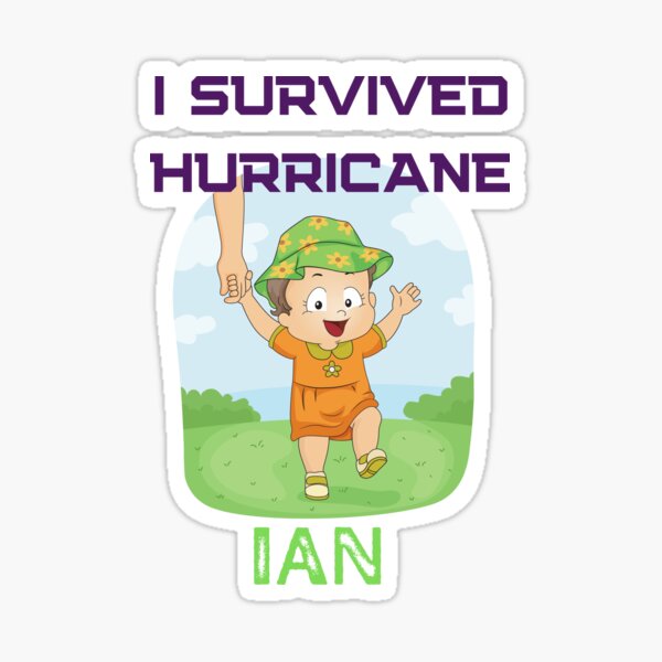 " I SURVIVED HURRICANE IAN" Sticker for Sale by marie1919 | Redbubble