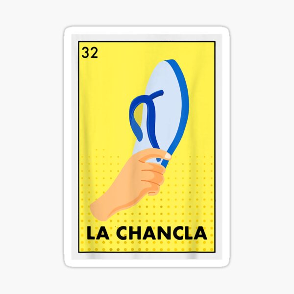 Pegatina for Sale con la obra «Lotería Mexicana La Chancla Tradicional ...