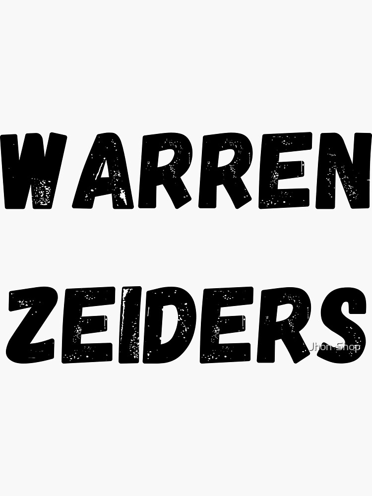 "Warren Zeiders" Sticker for Sale by Jhon-Shop | Redbubble