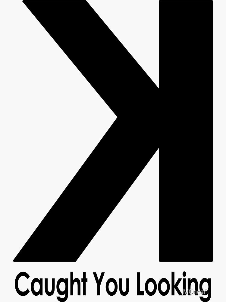 "Caught You Looking - Backwards K - Strikeout Looking" Sticker for Sale ...