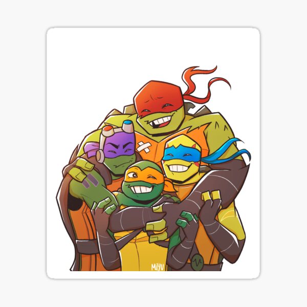 "Hugs! - Rise of the TMNT" Sticker for Sale by vimiyui | Redbubble