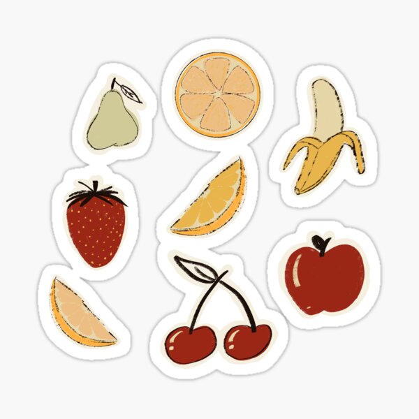 "aesthetic fruit" Sticker for Sale by spillthebeenz | Redbubble