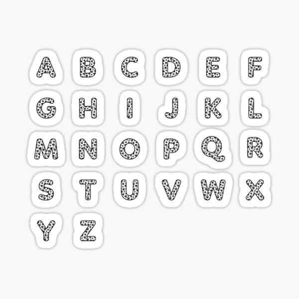 "Alphabet Sticker Pack with Marijuana Leaves " Sticker for Sale by ...