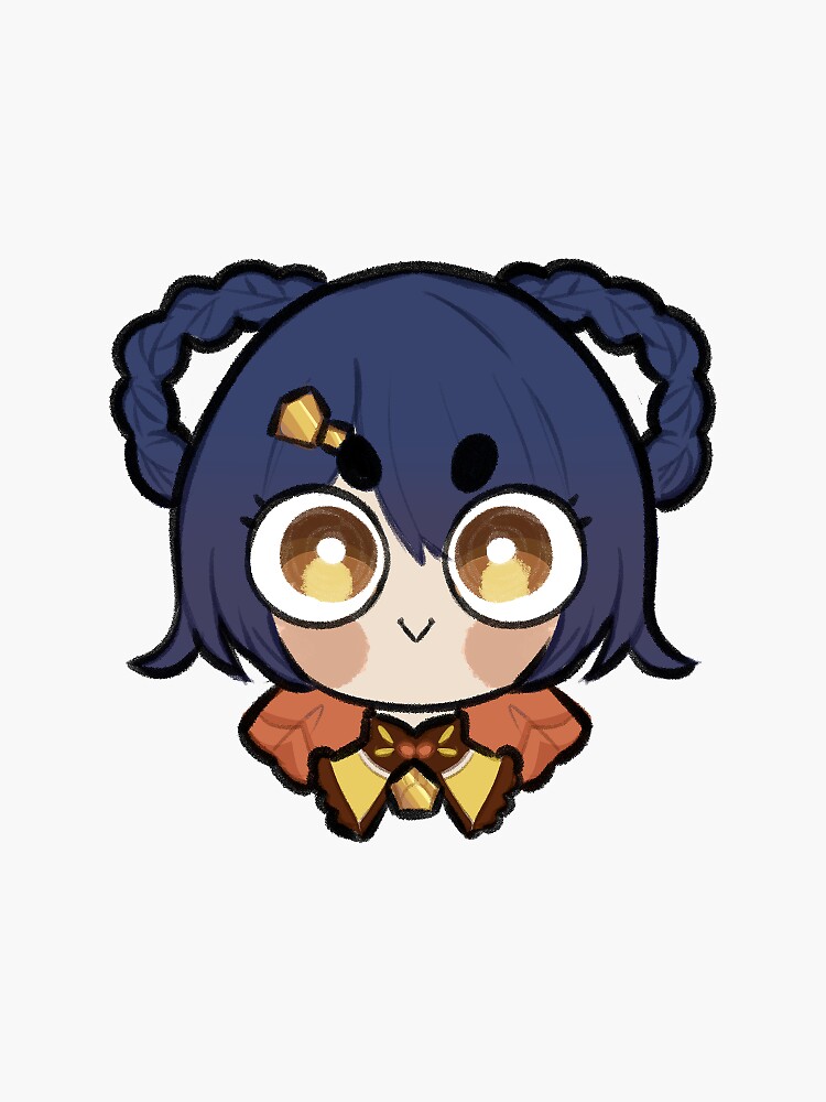 "Xiangling Genshin Chibi " Sticker for Sale by isnotanoctopus | Redbubble