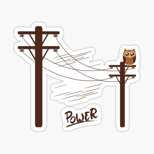 "Birds Charge On Power Lines" Sticker for Sale by wiiisley | Redbubble