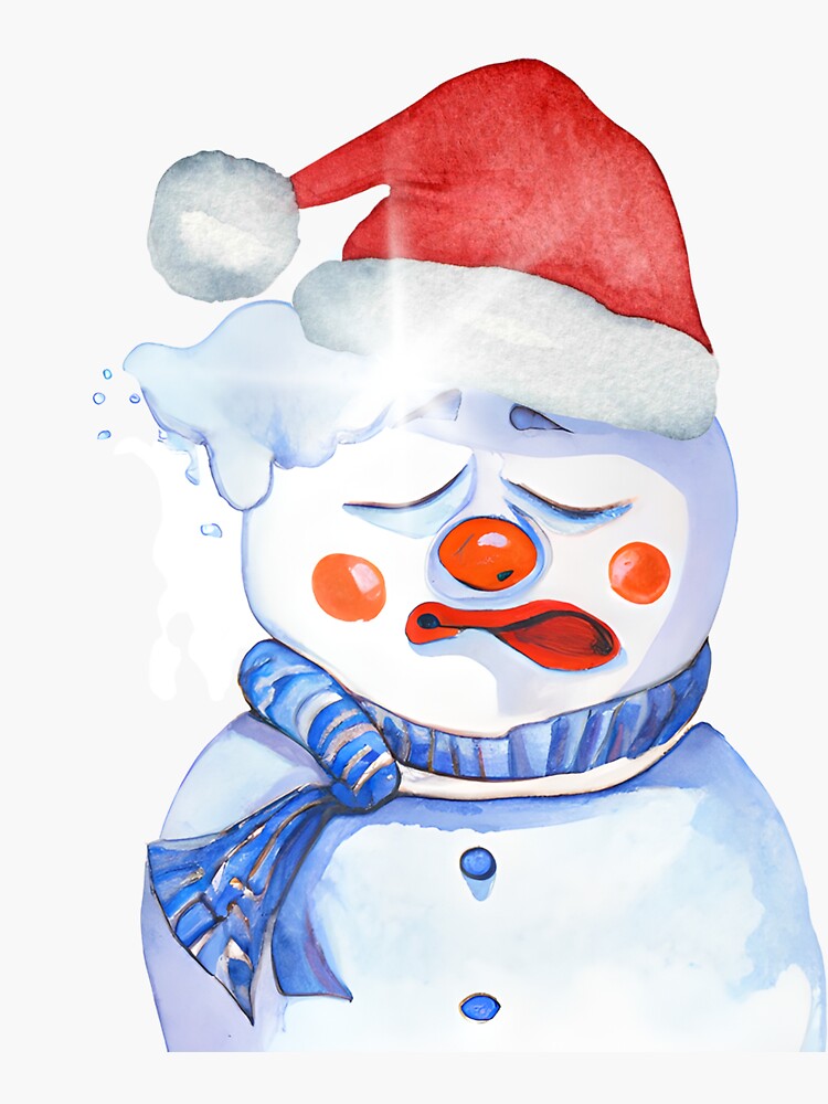 "Snowman and snowball fight " Sticker for Sale by 4Dreamdesign | Redbubble