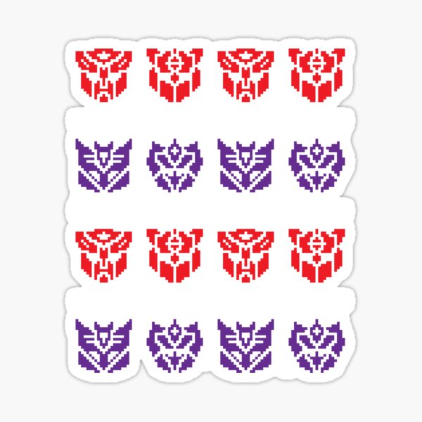 "Ugly Transformers Sweater (G1 and G2)" Sticker by Rodimus13 | Redbubble
