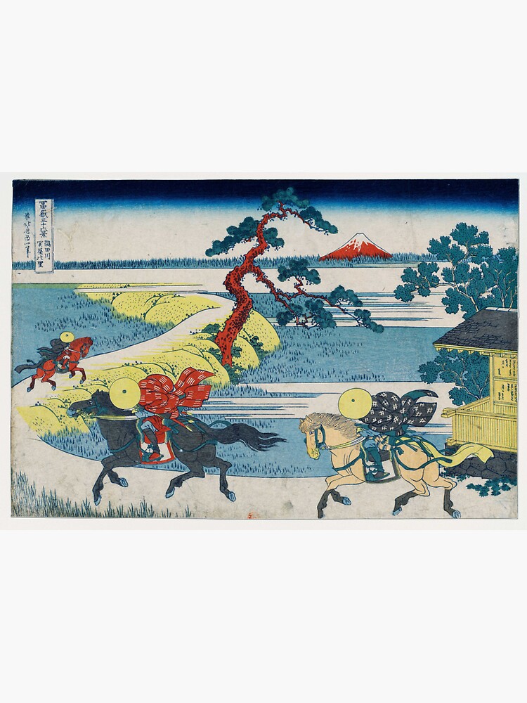 Pegatina «El pueblo de Sekiya a orillas del río Sumida - Hokusai» de Eden-D | Redbubble