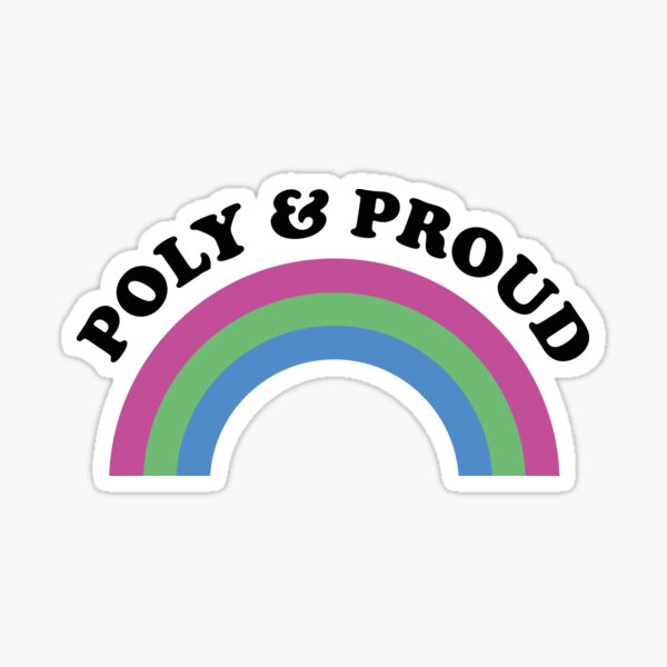 "Polysexual Pride Polyamory Poly Flag Polyamorous Rainbow" Sticker for ...