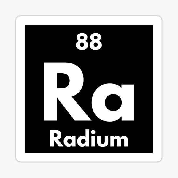 "Periodic Table element number 88 Ra Radium" Sticker for Sale by ...