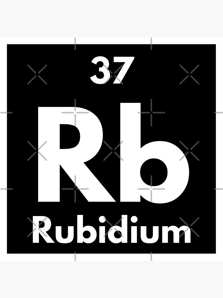 "Periodic Table element number 37 Rb Rubidium" Sticker for Sale by ...