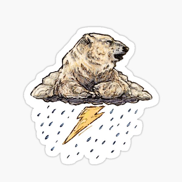 "Grumpy Bear Stormcloud" Sticker for Sale by bearbttch | Redbubble