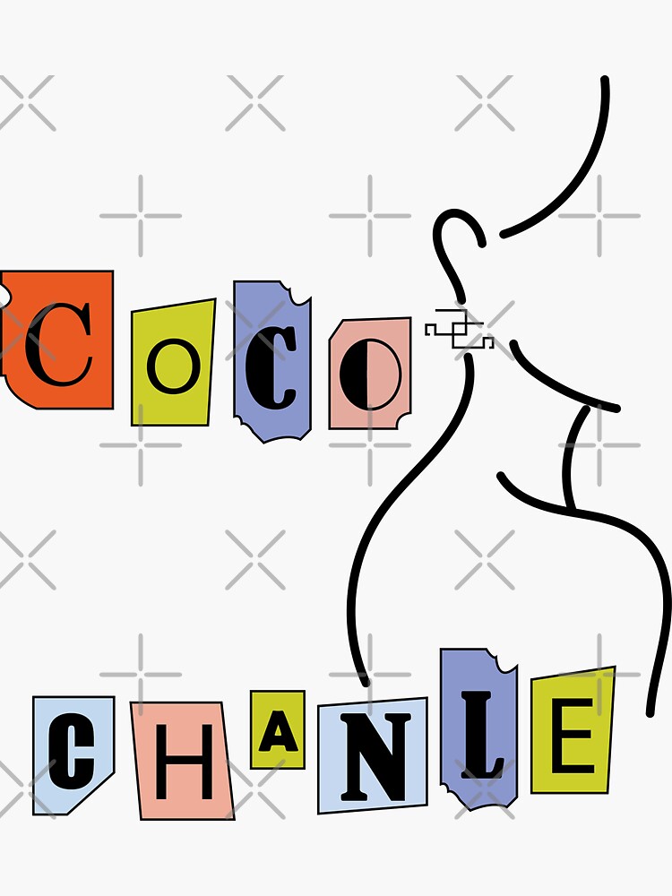 "COCO CHANEL" Sticker for Sale by sudepie | Redbubble