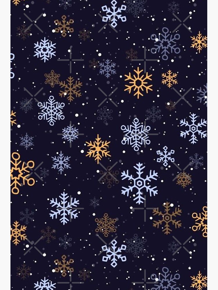 "Snowflakes Winter Pattern On Dark Blue Background" Art Board Print for Sale by Ivan Šanjug ...