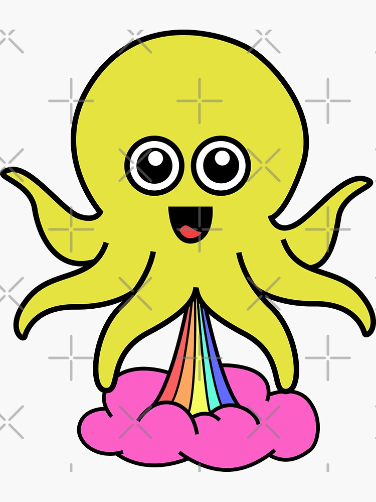 "Octopia-art octopoop drawing" Sticker for Sale by Blondiabshop | Redbubble