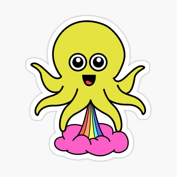 "Octopia-art octopoop drawing" Sticker for Sale by Blondiabshop | Redbubble