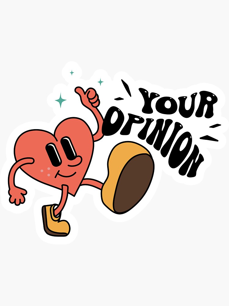 "Heart Your Opinion" Sticker for Sale by RepublicOfFire | Redbubble