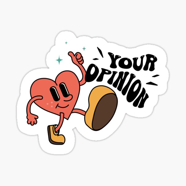 "Heart Your Opinion" Sticker for Sale by RepublicOfFire | Redbubble