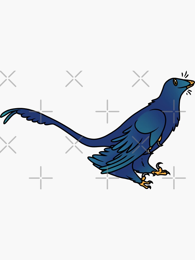 "Cute Microraptor" Sticker for Sale by saradrawspaleo | Redbubble