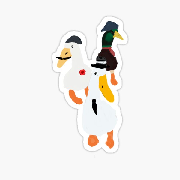 "Three Fashionable Ducks" Sticker for Sale by Usagicollection | Redbubble