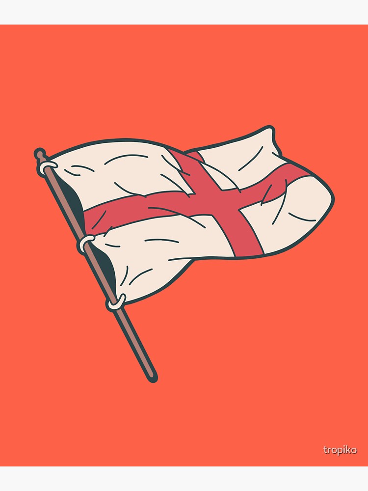 "england flag" Sticker for Sale by tropiko | Redbubble