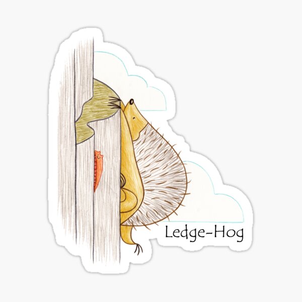 "A Hog's Life - Ledge-Hog" Sticker by shiro | Redbubble
