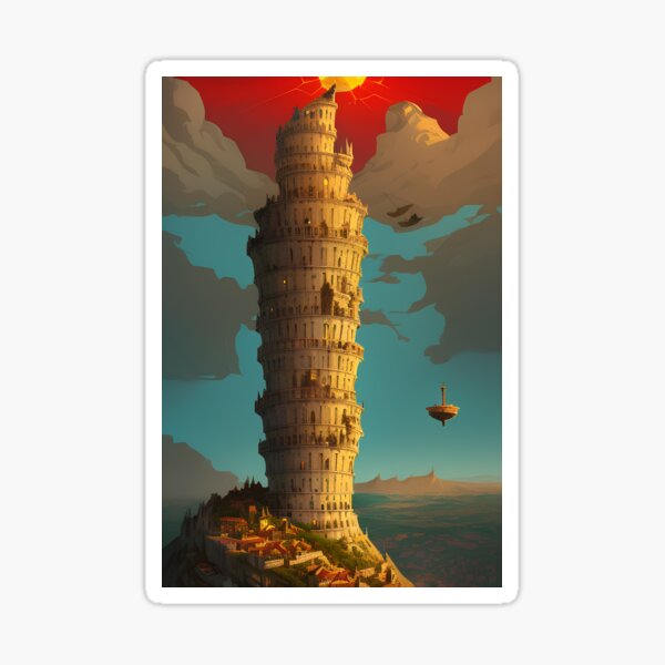 "Tower of Babel" Sticker for Sale by BorisDavonte | Redbubble