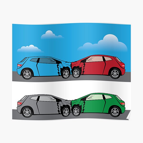 "Car accident" Poster by vectorworks51 | Redbubble