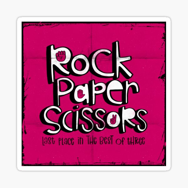 "rock paper scissors" Sticker for Sale by natashacole | Redbubble