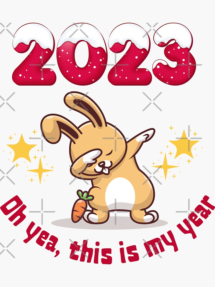 "New Year 2023 design " Sticker for Sale by NNDraw | Redbubble