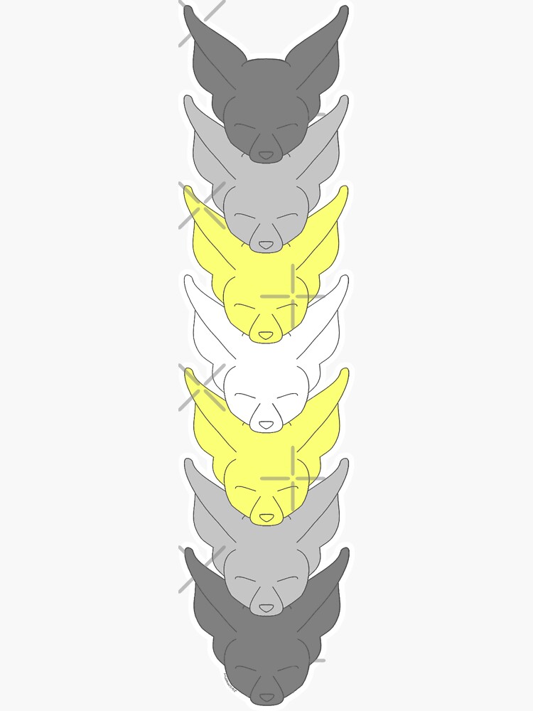"Demigender Pride Stacked Fennecs" Sticker for Sale by MiamurrArt ...