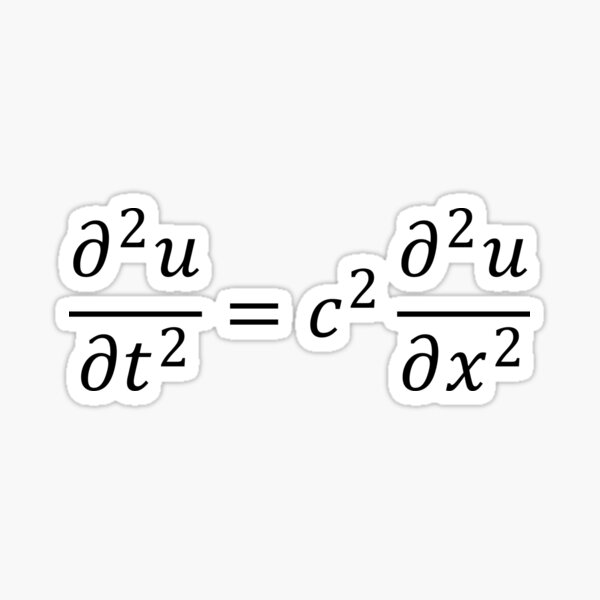 "d'Alembert Wave Equation - Electromagnetism And Physics" Sticker for Sale by ScienceCorner ...